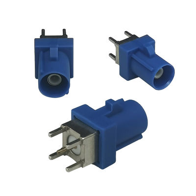 FAKRA PCB Through Hole Right Angle Plug Straight Type C Code 커넥터